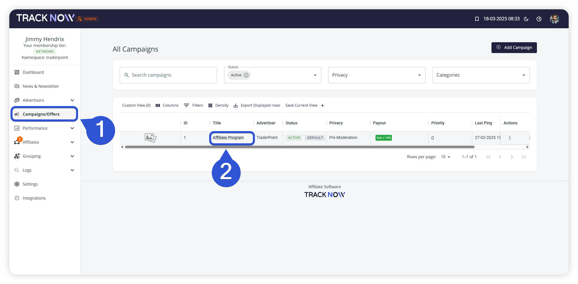 Stripe Integration – Tracknow